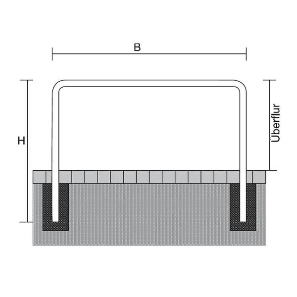 Stein HGS Anlehnbügel/Absperrbügel -Usedom- 750 mm nach beiliegender RAL-Karte beschichtet Höhe ...