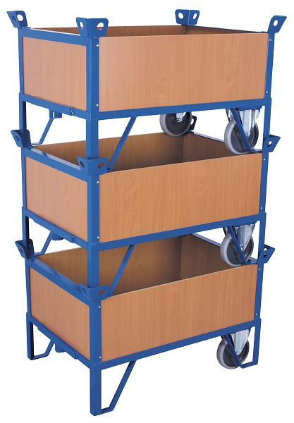 VARIOfit Rollplatte mit 4 Wänden Ladefläche: 975 x 675 mm RAL 5010 ...