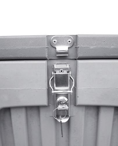 DENIOS Universalbox aus Kunststoff (PE) grau abschließbar 29 Liter ...